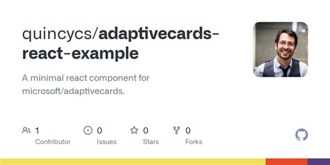 GitHub Quincycs Adaptivecards React Example A Minimal React Component For Microsoft