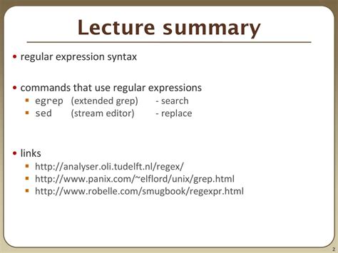 Cse 390a Lecture 7 Regular Expressions Egrep And Sed Ppt Download
