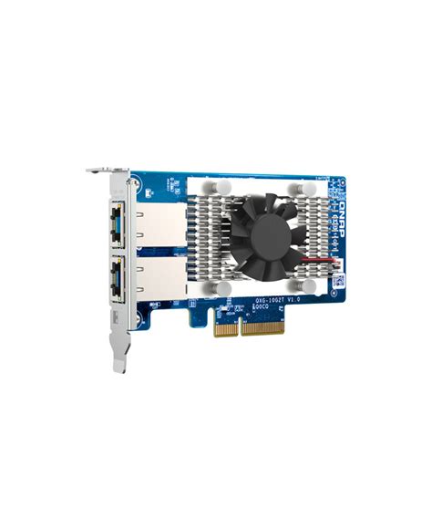 Qnap Pcie Gen3 X4 5 Speed 10gbe Dual Port Baset Network Expansion Card Qxg 10g2t