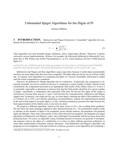 Unbounded Spigot Algorithms For Pi Digits