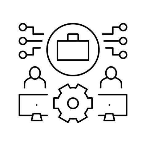 Work System Line Icon Vector Illustration 19002181 Vector Art At Vecteezy