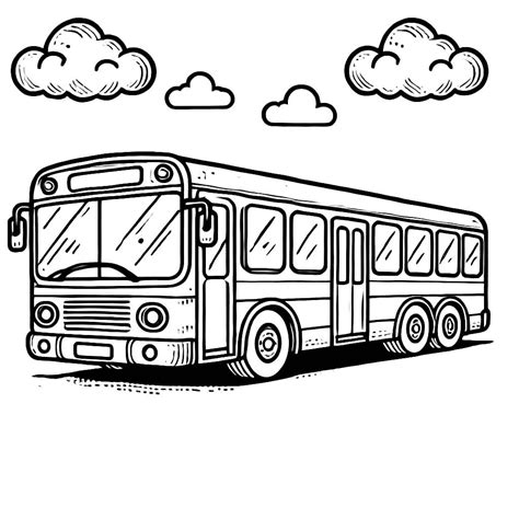 Bus Dengan Awan Gambar