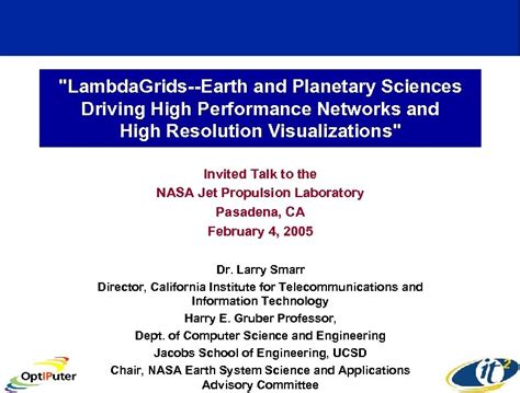 Lambda Grids—earth And Planetary Sciences Driving High Performance