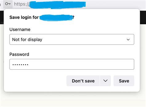 html form firefox save login lists not for display for username field which we don t use
