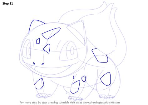 How To Draw Bulbasaur From Pokemon Easy Step By Step Tutorial Drawingtutorials Com