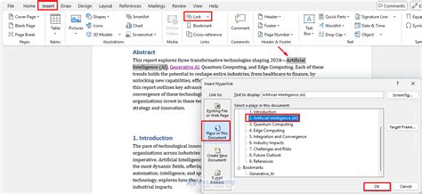 How To Create And Use Bookmarks And Hyperlinks For Document Navigation