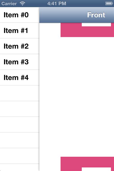 Objective C How Can I Modify Pkrevealcontroller Slide Out Menus To