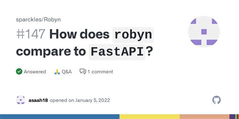 How Does Robyn Compare To Fastapi Sparckles Robyn Discussion Github