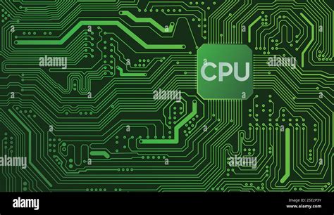 Computer Circuit Board Data Processing Stock Vector Images Alamy