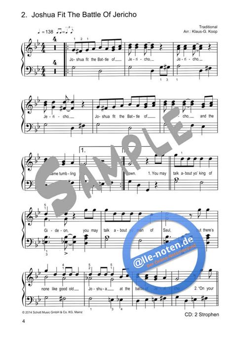 Die Schönsten Spirituals And Gospels Piano Sheet Music