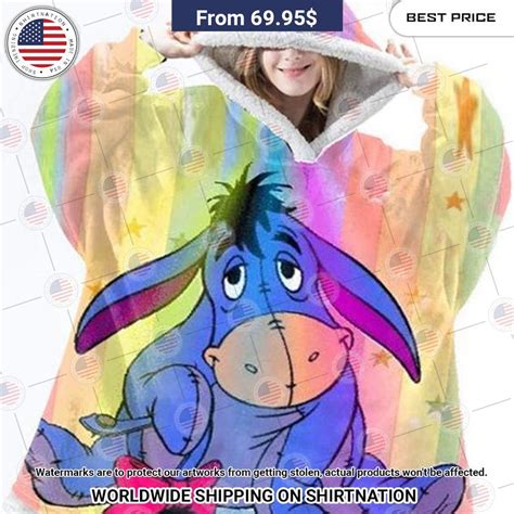 Eeyore Rainbow Hoodie Blanket • Shirtnation Shop Trending T Shirts