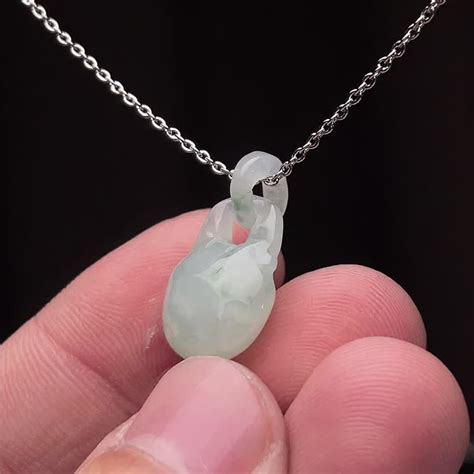 冰飄綠花翡翠福袋 天然緬甸玉翡翠a貨 設計館 瓔珞珠寶盒 Eljewelry Box 項鍊 Pinkoi