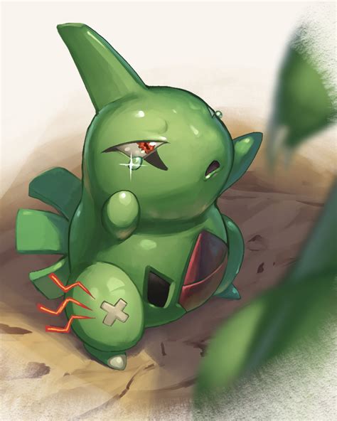 Spareribs Larvitar Nintendo Pokemon Commentary Request Arms Up Full Body Gen 2 Pokemon