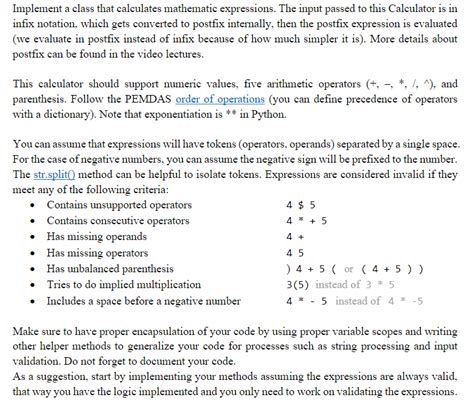 Solved Implement A Class That Calculates Mathematic