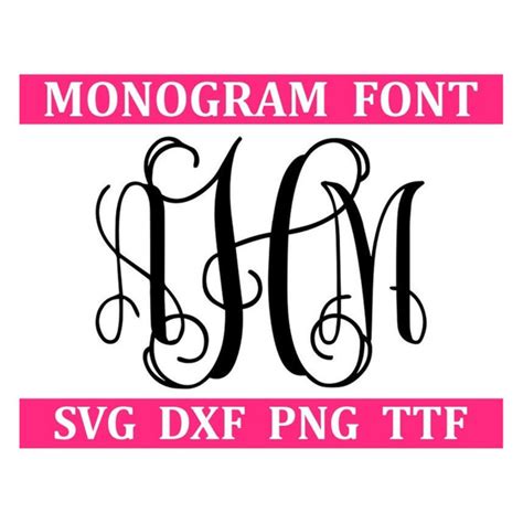 Monogram Svg Ttf Interlocking Monogram Font School Monogra Inspire