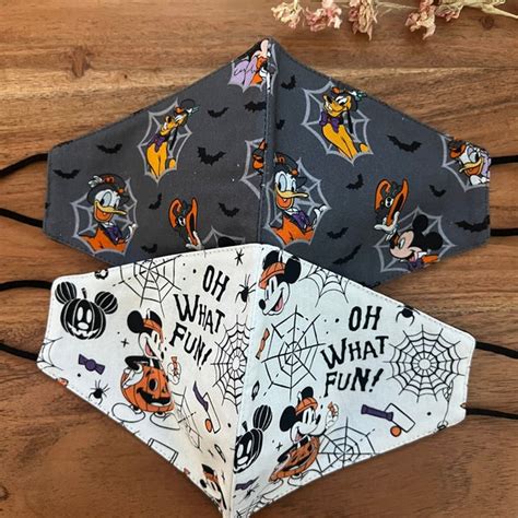 Mickey And Minnie Halloween Face Mask Etsy