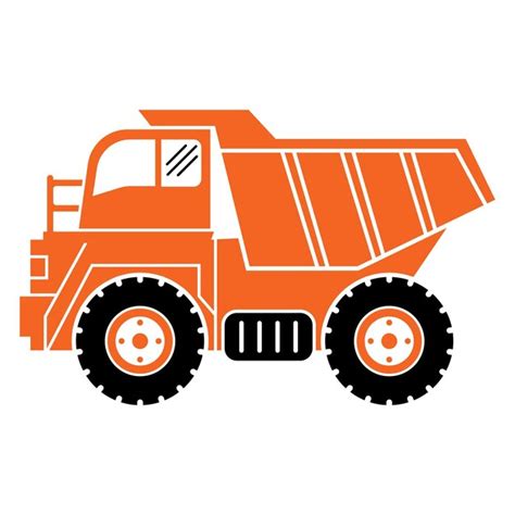 Autocarro Con Cassone Ribaltabile Iconvector Illustrazione Logo Design