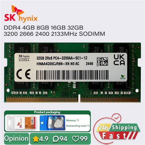Sk Hynix Ddr4 4gb 8gb 16gb 32gb 3200 2666 2400 2133 Mhz Laptop Memory Sodimm Ram Pc4 Shopee