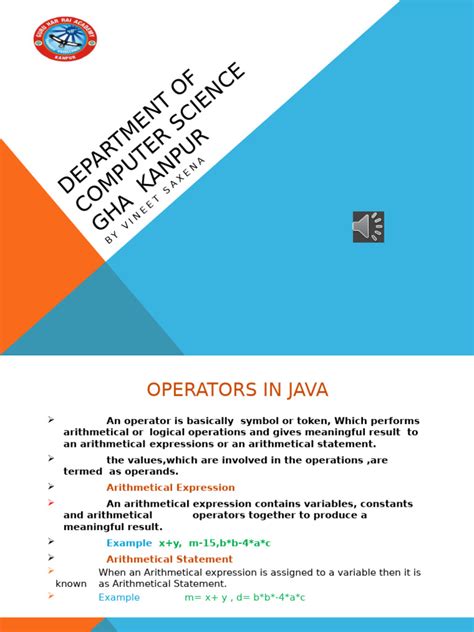 Ch 4 Operators In Java Pdf