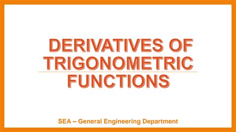 Solution Derivatives Of Trigonometric Functions Studypool