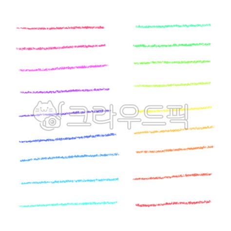 밑줄 줄 색연필 크레파스 강조 사진이미지일러스트캘리그라피 Sunf작가
