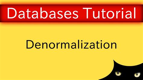 Database Normalization Denormalization Database Tutorial 6o Youtube