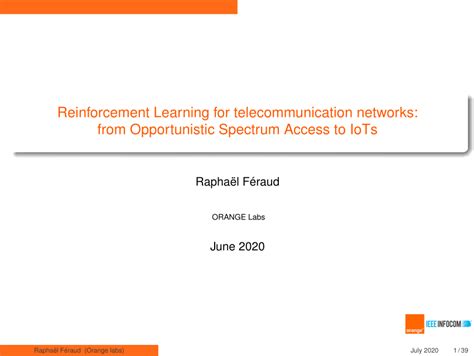 Pdf Reinforcement Learning For Telecommunication Networks From Opportunistic Spectrum Access