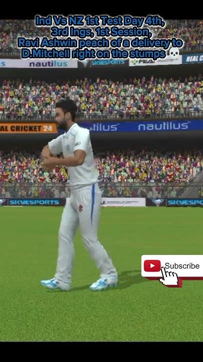 ash s unplayable delivery 💀 ind vs nz day 4th 3rd ings