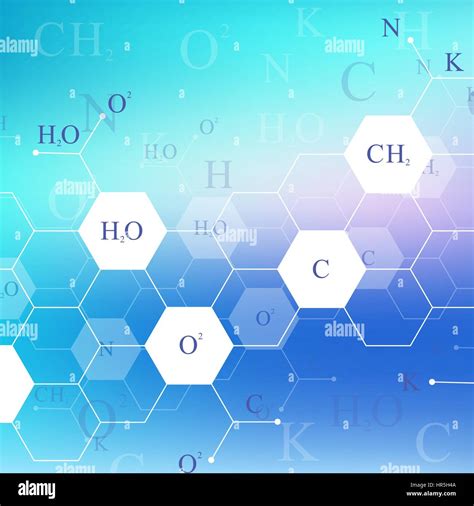 Scientific Hexagonal Chemistry Pattern Structure Molecule Dna Research As Concept Science And