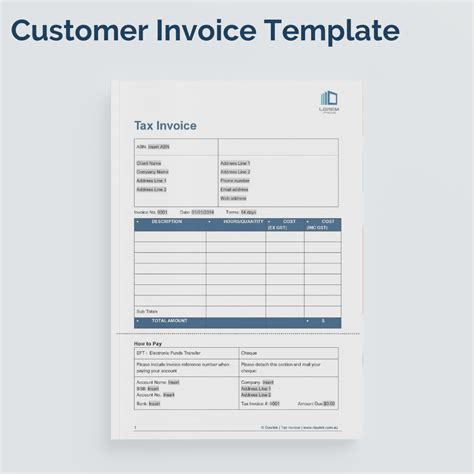 Customer Invoice Template Dawtek