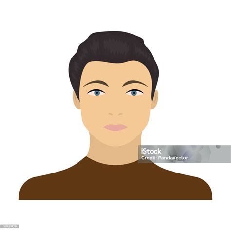 Le Visage Dun Jeune Mec Visage Et Lapparence Simple Icône En Cartoon