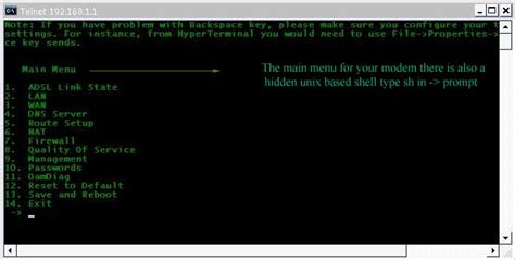 using telnet for configuring modem router and securing your router