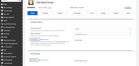 how to install cms made simple automatically