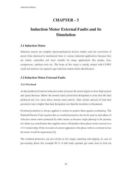Pdf Chapter 3 Induction Motor External Faults And Its …induction