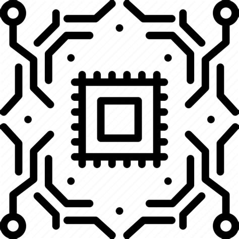Circuit Chip Processor Computer Electronic Microchip Hardware Icon Download On Iconfinder
