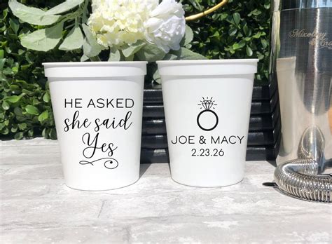 Engagement Custom Stadium Cups 12oz 16oz 22oz 32oz Personalized Cups