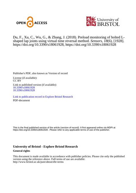 Pdf Preload Monitoring Of Bolted L Shaped Lap Joints Using Dokumentips