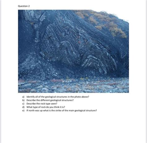 Solved A Identify All Of The Geological Structures In The Chegg Com