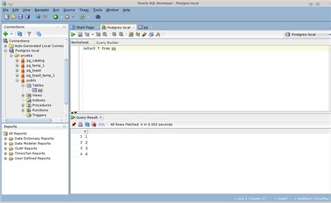 Historias De Bases De Datos Oracle Sql Developer 40 En Opensuse Y Usando Postgresql