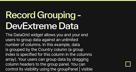 Record Grouping Devextreme Data Grid Codesandbox
