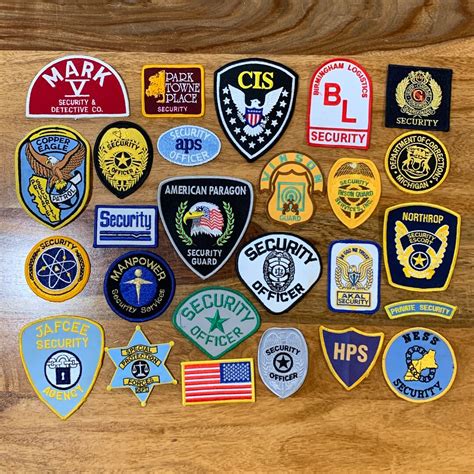 A Batch Lot Of 25 Security Guard Patches Etsy