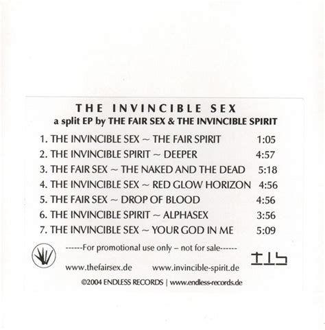 The Invincible Sex The Invincible Spirit GOTHIC INDUSTRIAL MUSIC ARCHIVE