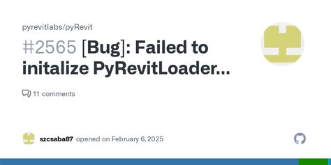Bug Failed To Initalize Pyrevitloader · Issue 2565 · Pyrevitlabspyrevit · Github