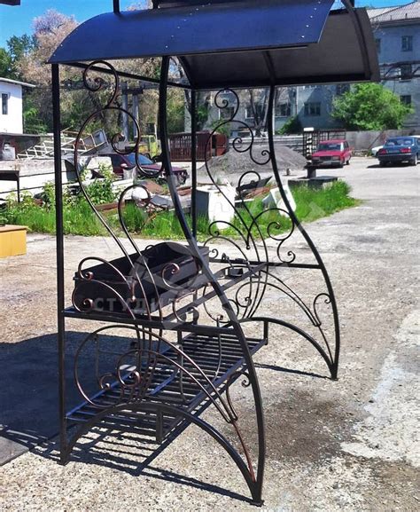 Кованый мангал с навесом КМ-149: купить в Москве, фото, цены