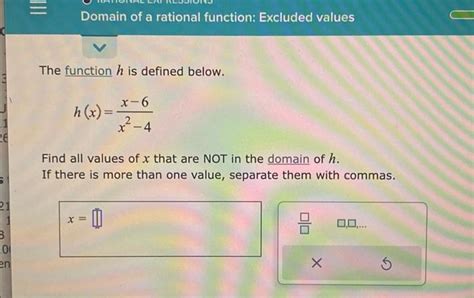 Solved The Function H Is Defined Below Hxx2−4x−6 Find