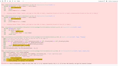 Given Transposed1 Weight Of Size 768 128 3 3 3 Expected Input