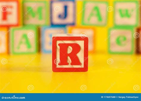 Photograph Of Colorful Wooden Block Letter R Stock Photo Image Of Classroom Characters