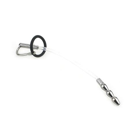 Wee Ribbed Metal And Silicone Flexible Penis Plug Bdsm Australia