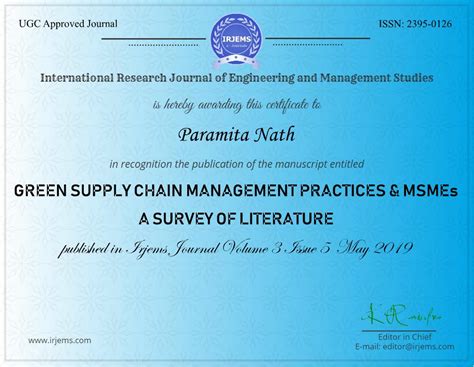 Paramita Nath On Linkedin New Achievement Research Paper Published In Irjems