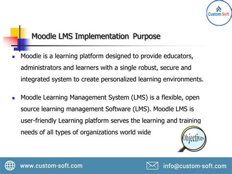 Ppt Moodle Lms Implementation India Customsoft Powerpoint